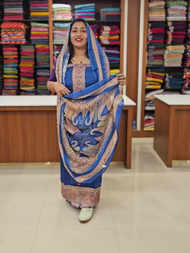 PARTY WEAR PURE GEORGETTE FABRIC DIGITAL PRINT AND STONE WORKED ...